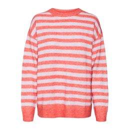 V&eacute;ro Moda Vero Moda Pullover 'VMMARCIA' Damen Gr&ouml;&szlig;e XS hellrot / offwhite