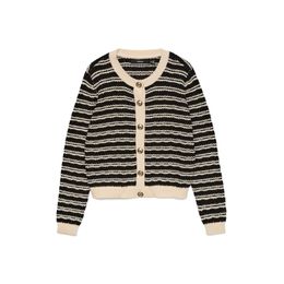 V&eacute;ro Moda Vero Moda Strickjacke 'Charlot' Damen Gr&ouml;&szlig;e M beige / gold / schwarz / wei&szlig;