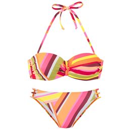 Bruno Banani Bikini Damen Gr&ouml;&szlig;e S apfel / orange / rosa / burgunder