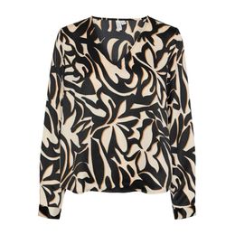 V&eacute;ro Moda Vero Moda Bluse 'VMVEGA' Damen Gr&ouml;&szlig;e M beige / hellbraun / schwarz