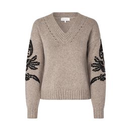 Dea Kudibal Pullover 'Pippadea' Damen Gr&ouml;&szlig;e L beigemeliert / schwarz