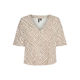 V&eacute;ro Moda VERO MODA Blouse 'VMJESMILO' female size XL Dark beige / White