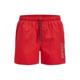 Jack & Jones Jack & Jones Junior Badeshorts 'JPSTMaui' Jungen Gr&ouml;&szlig;e 164 navy / rot / wei&szlig;