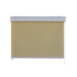 Jet-Line Vertikalmarkise Kassettenrollo Au&szlig;enrollo Sonnenschutz 1.4x2.3m beige Sichtschutz Rollo