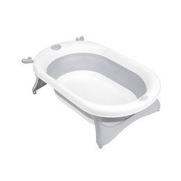 Kikkaboo faltbare Babybadewanne Foldy Wasserablauf leicht zu reinigen ab Geburt grau