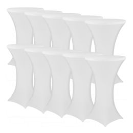 NYVI Stehtischhusse NYVIGala - Elastische Stretchhusse f&uuml;r Stehtische & Bistrotische Farbe:Wei&szlig;;Gr&ouml;&szlig;e:&Oslash; 60-65 cm - 10er Set