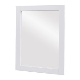 Wandspiegel MCW-L86, Badezimmer Badspiegel Spiegel Badm&ouml;bel, MVG-zertifiziert 72x52cm ~ wei&szlig;