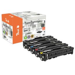 Peach HP 207 X 5 Toner XL (2xbk, c/m/y) ersetzt HP No. 207X, W2210X*2, W2211X, W2212X, W2213X f&uuml;r z.B. HP Color LaserJet Pro MFP M 282 nw (wiederaufbereitet)
