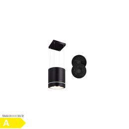 Klarstein Tron Ambience Inselabzugshaube &Oslash;38cm Umluft 540m&sup3;/h LED schwarz Schwarz