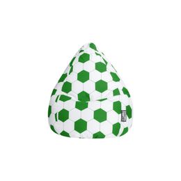 SITTING POINT BeanBag FANKURVE XL gr&uuml;n-wei&szlig;