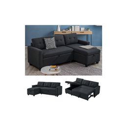 Vitalispa Ecksofa Campina Anthrazit 226 x 161 cm L-Form