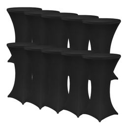 NYVI Stehtischhusse NYVIGala - Elastische Stretchhusse f&uuml;r Stehtische & Bistrotische Farbe:Schwarz;Gr&ouml;&szlig;e:&Oslash; 60-65 cm - 10er Set