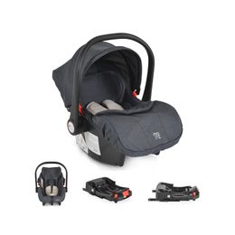 Moni Babyschale Trio Set mit Isofixbasis Royal, i-Size (40 - 87cm) Adapter beige