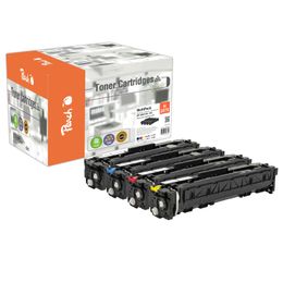 Peach HP 207 X 4 Toner XL (bk, c/m/y) ersetzt HP No. 207X, W2210X, W2211X, W2212X, W2213X f&uuml;r z.B. HP Color LaserJet Pro MFP M 282 nw (wiederaufbereitet)