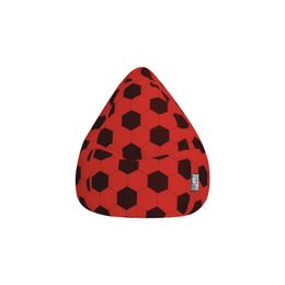SITTING POINT BeanBag FANKURVE XL rot-schwarz