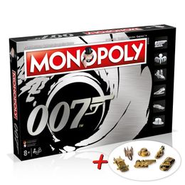 Winning Moves Monopoly - James Bond + 6 EXTRA Gold Spielfiguren Deutsch Franz&ouml;sisch Edition Spiel Brettspiel