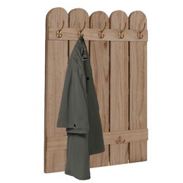 Wandgarderobe MCW-N95, Garderobe Garderobenpaneel, Paulownia 7 Haken 86x60cm ~ natur