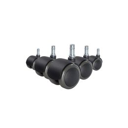 hjh OFFICE Stuhlrollen 5x ROLO FIX 10mm/50mm Metall, Kunststoff