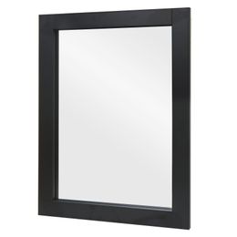 Wandspiegel MCW-L86, Badezimmer Badspiegel Spiegel Badm&ouml;bel, MVG-zertifiziert 72x52cm ~ schwarz