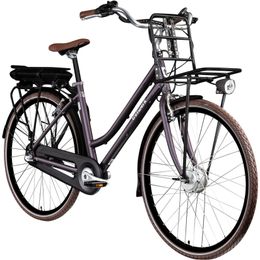 Tretwerk Sophia E Bike Damen 28 Zoll Elektrofahrrad 155 - 175 cm Hollandrad Tiefeinsteiger violett