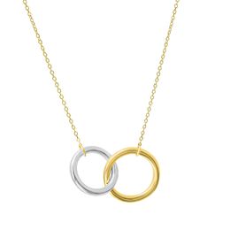 Celesta Silber Halskette 925 Sterling Silber zweifarbig