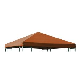 DEGAMO Ersatzdach f&uuml;r Metall- und Alupavillon 3x3 Meter terracottafarben, wasserdicht PVC-beschichtet
