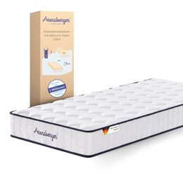 Arensberger LENA SPORT Taschenfederkernmatratze 180 x 200 cm 21cm Sportmatratze H3 Memoryschaum & Kaltschaum Ergonomisch