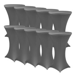 NYVI Stehtischhusse NYVIGala - Elastische Stretchhusse f&uuml;r Stehtische & Bistrotische Farbe:Anthrazit;Gr&ouml;&szlig;e:&Oslash; 70-75 cm - 10er Set