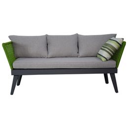 Jet-Line Gartenm&ouml;bel Gartensofa Outdoor Sofa Cuba 178 x 73 x 73 cm gr&uuml;n mit Kissen Garten Terrasse Balkon