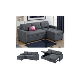 Vitalispa Ecksofa Campina Grau 226 x 161 cm L-Form