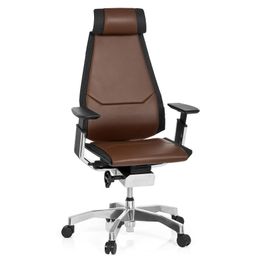 hjh OFFICE High End B&uuml;rostuhl GENIDIA PRO Leder mit Armlehnen
