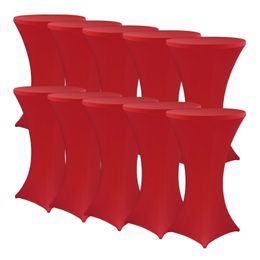 NYVI Stehtischhusse NYVIGala - Elastische Stretchhusse f&uuml;r Stehtische & Bistrotische Farbe:Rot;Gr&ouml;&szlig;e:&Oslash; 70-75 cm - 10er Set