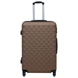 vidaXL Hartschalen-Trolley Braun ABS