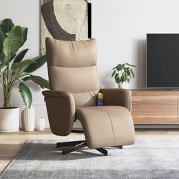 Massagesessel mit Fußteil Cappuccino-Braun Kunstleder