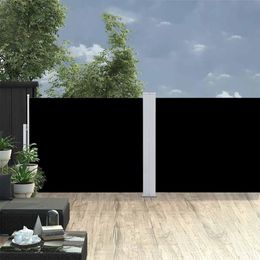 Ausziehbare Seitenmarkise 140x1200 cm Schwarz