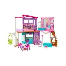 Mattel Barbie Malibu Ferien-Haus mit M&ouml;beln & Zubeh&ouml;r, Puppenhaus