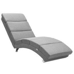 Casaria Relaxliege London Grau Webstoff