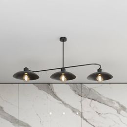 EMIBIG LIGHTING Deckenleuchte Foster, 3-flammig, 113 cm, schwarz, Metall