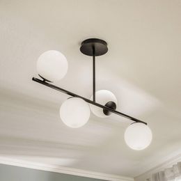 EMIBIG LIGHTING Deckenlampe Kabo,1 Arm, schwarz, vierflammig
