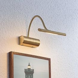 LINDBY LED-Bilderleuchte Rakel mit Flexarm, messing matt