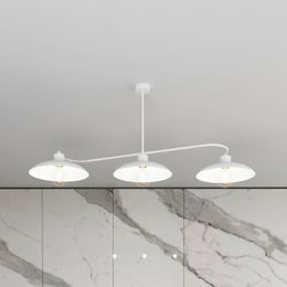 EMIBIG LIGHTING Deckenleuchte Foster, 3-flammig, 113 cm, weiß, Metall, E27