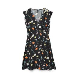 V&eacute;ro Moda VERO MODA Sommerkleid 'FLORA OLGA' Damen Gr&ouml;&szlig;e 42 hellblau / hellgelb / hummer / schwarz