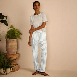 LANDS' END Relaxte Leinen-Schlupfhose, Damen,  Weiß, Leinen, by Lands' End