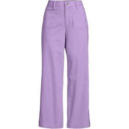 LANDS' END Chino-Culotte, Damen,  Lila, Elasthan/Baumwoll-Mischung, by Lands' End