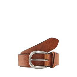 Tom Tailor Damen TTNANCY Lederg&uuml;rtel mit abgerundeter Dornschlie&szlig;e, braun, Uni, Gr. 90