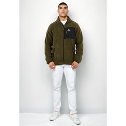 Fleecejacke Arctic Seven "ASAdvenio", Herren, Gr. L, grün (olive), Obermaterial: 100% Polyester, Innenmaterial: 100% Polyester, Jacken, Aus hochwertigem Sherpa-Fleece