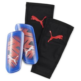Puma Schienbeinschoner Herren Größe L blau / orange / schwarz