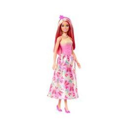 Mattel Barbie Royal-Puppe mit Haaren in Pink und Blond pink, Rock mit Schmetterlingsmuster und Zubeh&ouml;r