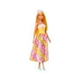 Mattel Barbie Royal-Puppe mit farbenfrohem Haar mit Str&auml;hnchen goldgelb, Rock mit Schmetterlingsmuster und Zubeh&ouml;r