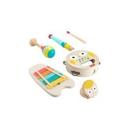 Fisher-Price Musik-Geschenkset mit Holzinstrumenten f&uuml;r Kleinkinder, Musikspielzeug 6 Teile